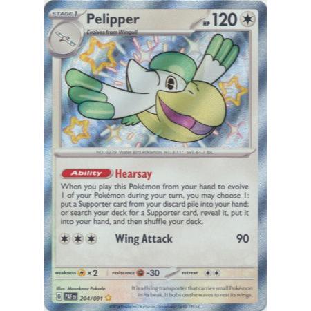 Pokemon tcg Pelipper - 204/091 - Shiny Rare Scarlet & Violet: Paldean ...
