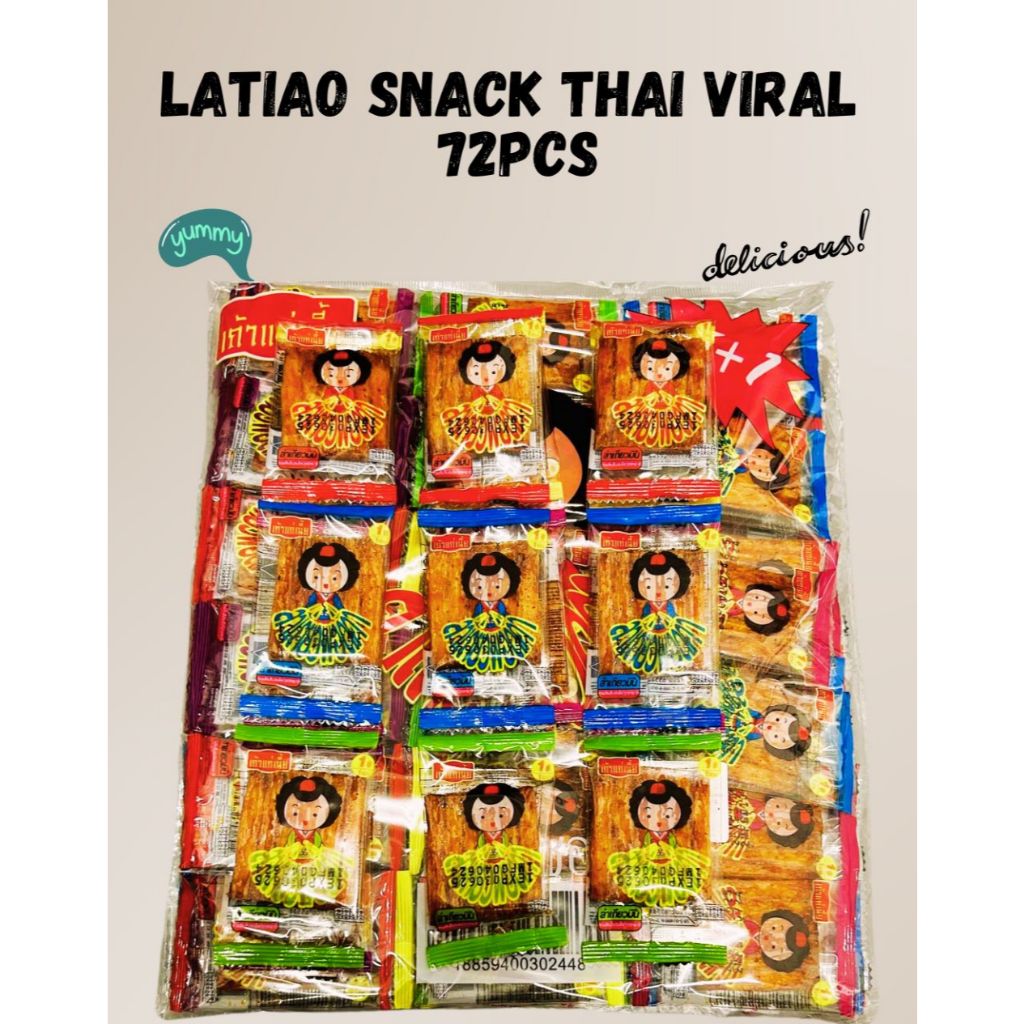 Makanan jajan borong murah viral snack Latiao halal 72pcs food mini ...