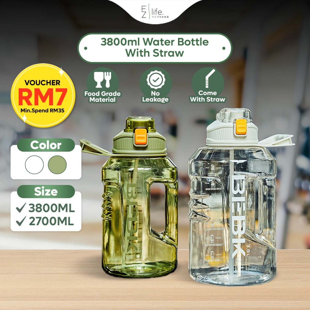Botol Air Ezlife Water Bottle With Straw Portable Bottle Gym Fitness ...