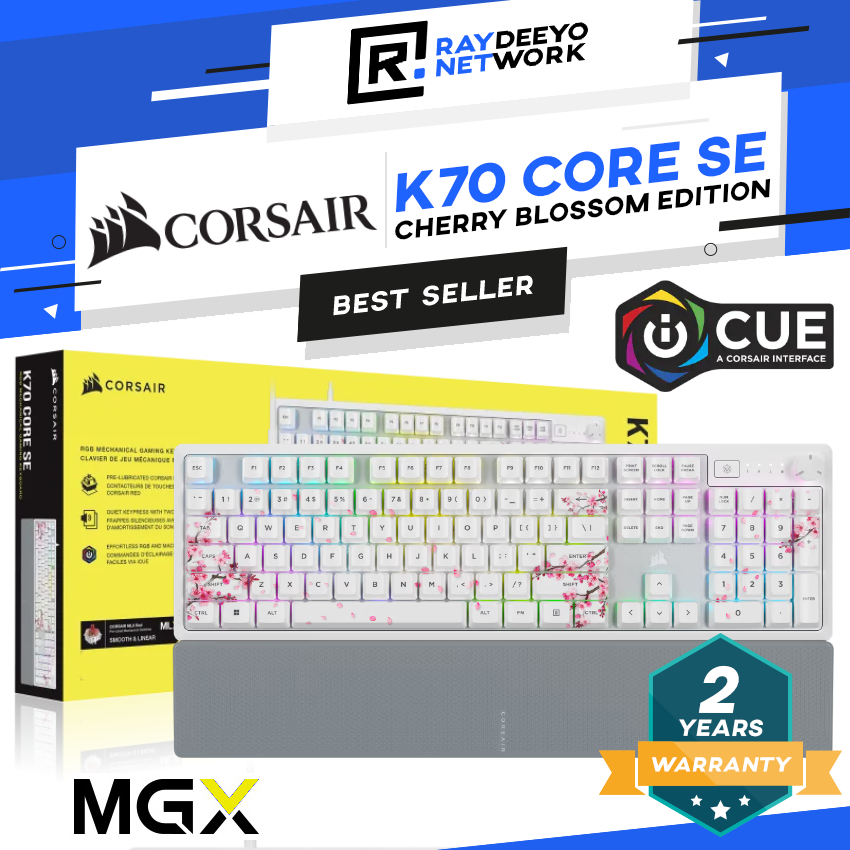 Corsair K70 CORE SE RGB Mechanical Gaming Keyboard (Cherry Blossom ...