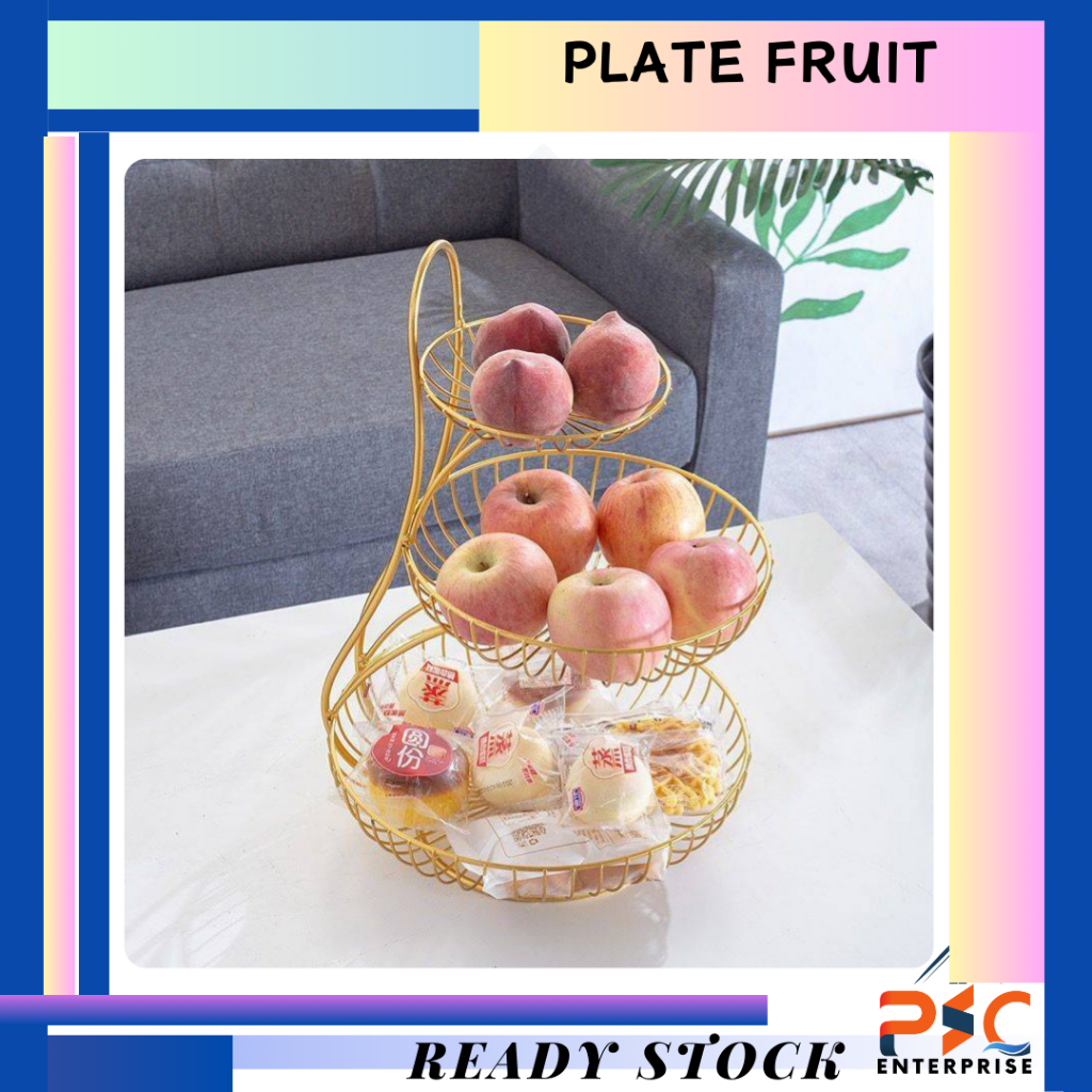 Y1-49💥BEKAS BUAH DAN MAKANAN Moon Fruit Glass Platter Food Storage ...