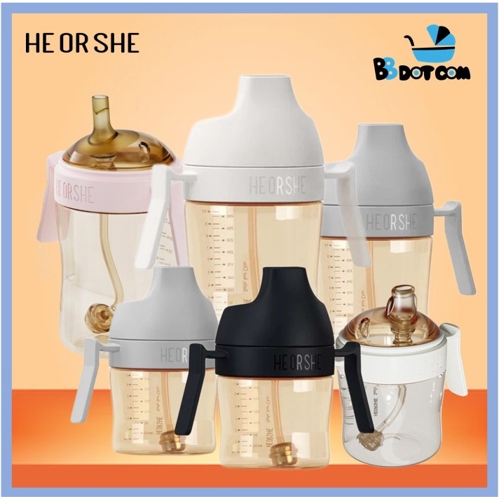 [New Design] He Or She Dental care Sippy Cup / Drinking Cup / Straw Cup Stage 1 (210ml) / Stage ...