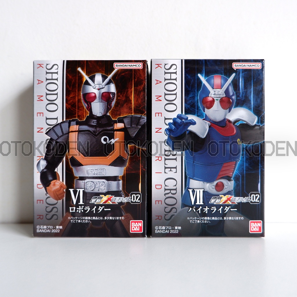 Bandai Shodo XX 01 Kamen Rider Roborider & Biorider with Weapon [Black ...