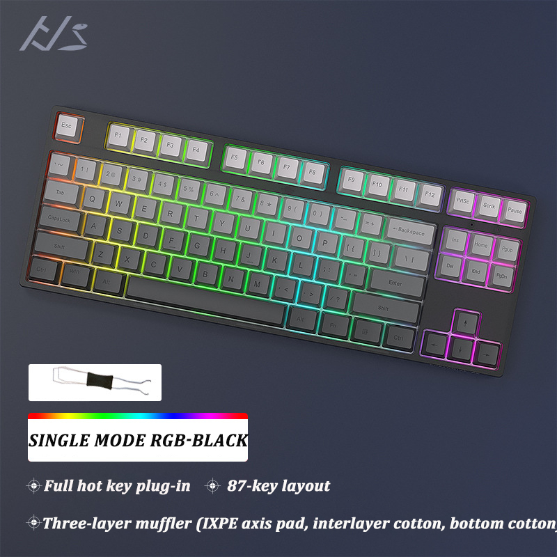 Mechanical Keyboard DK87 Single Mode Hot Plug RGB Keyboard for Office ...