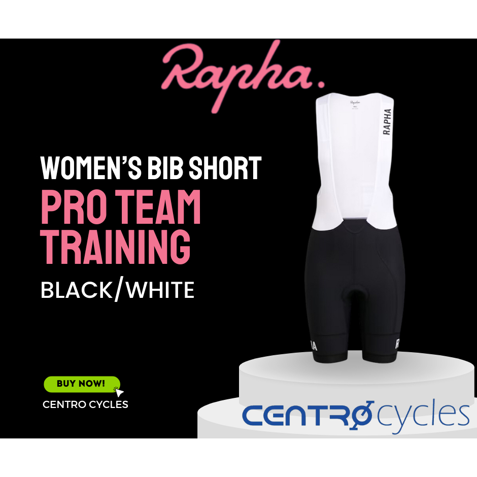 RAPHA. Women's Bib-Shorts - Pro Team Training (Black/White) | Shopee Malaysia