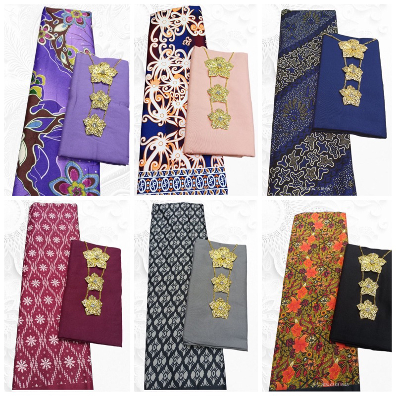 Kain Pasang Baju Kurung Raya Kain Songket Kain Plain 3D Corak Bunga ...