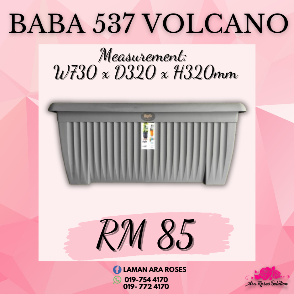 BABA 537 Planter Box Zen Grey Pasu Plastik BABA | Shopee Malaysia