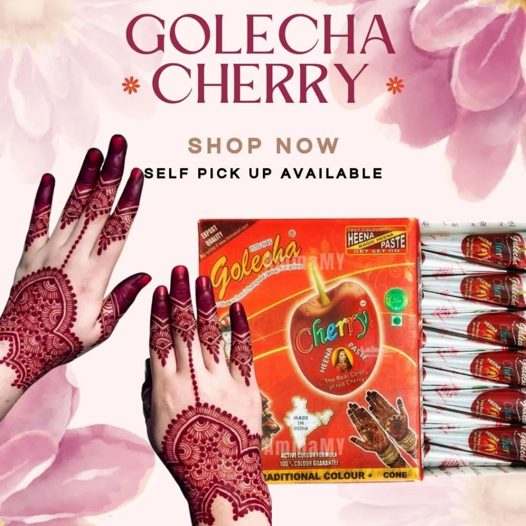 Golecha Henna Cherry Inai Kuku Halal Sah Solat Red Cherry Merah Ceri ...