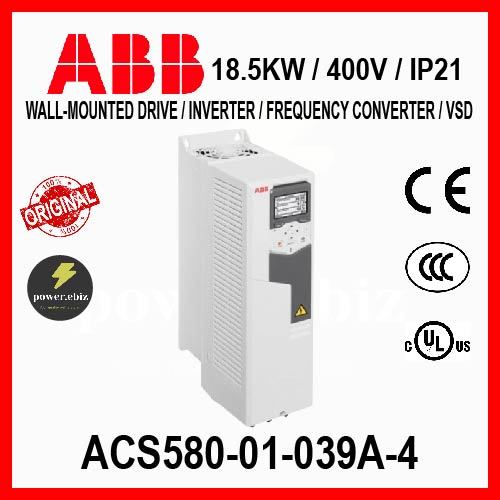 ABB ACS580-01-039A-4 18.5KW IP21 400V (WALL-MOUNTED DRIVE / INVERTER ...
