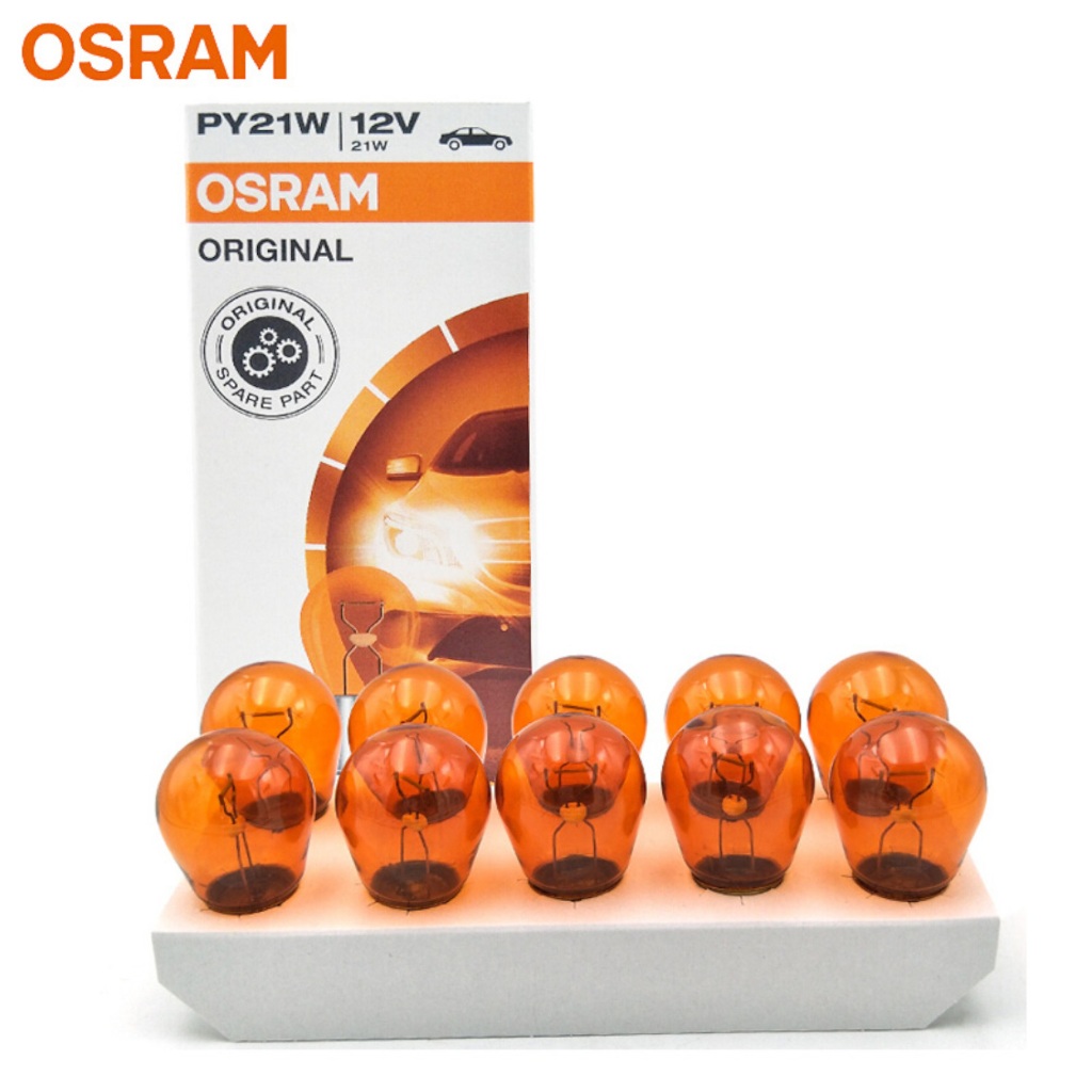 OSRAM 1156 PY21W 12V Car Signal Bulb BA15S 7506Y / BAU15S 7507 Amber ...