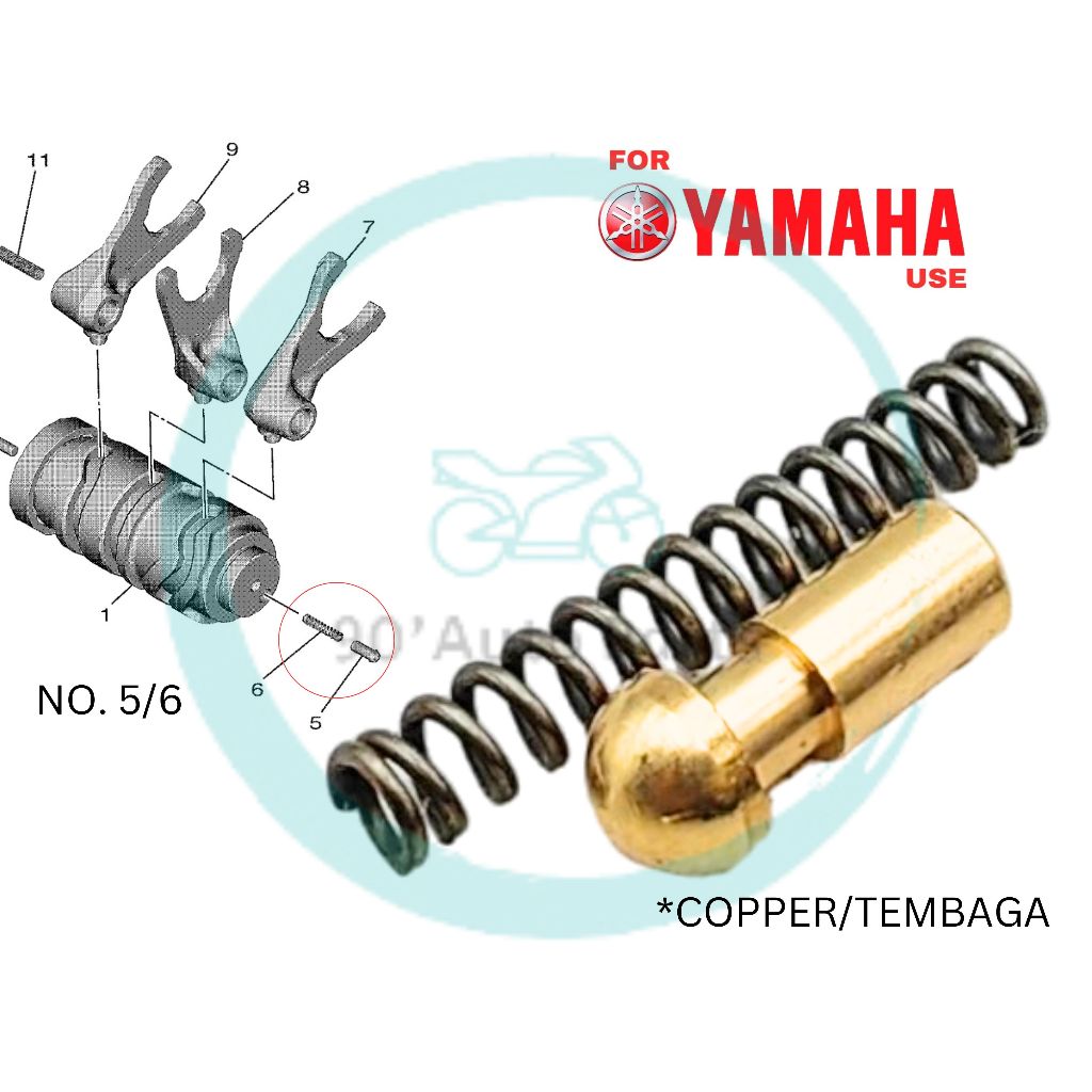 YAMAHA MOTOR Y110 SS2 SRL LAGENDA LC135 Y15 Y15ZR Y125Z NEUTRAL PIN ...