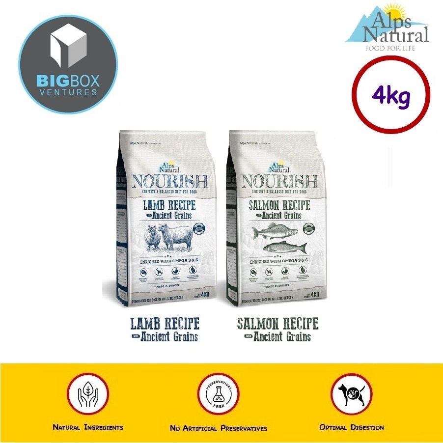 Alps Natural Nourish Dog Food 4kg - Salmon/Lamb | Shopee Malaysia