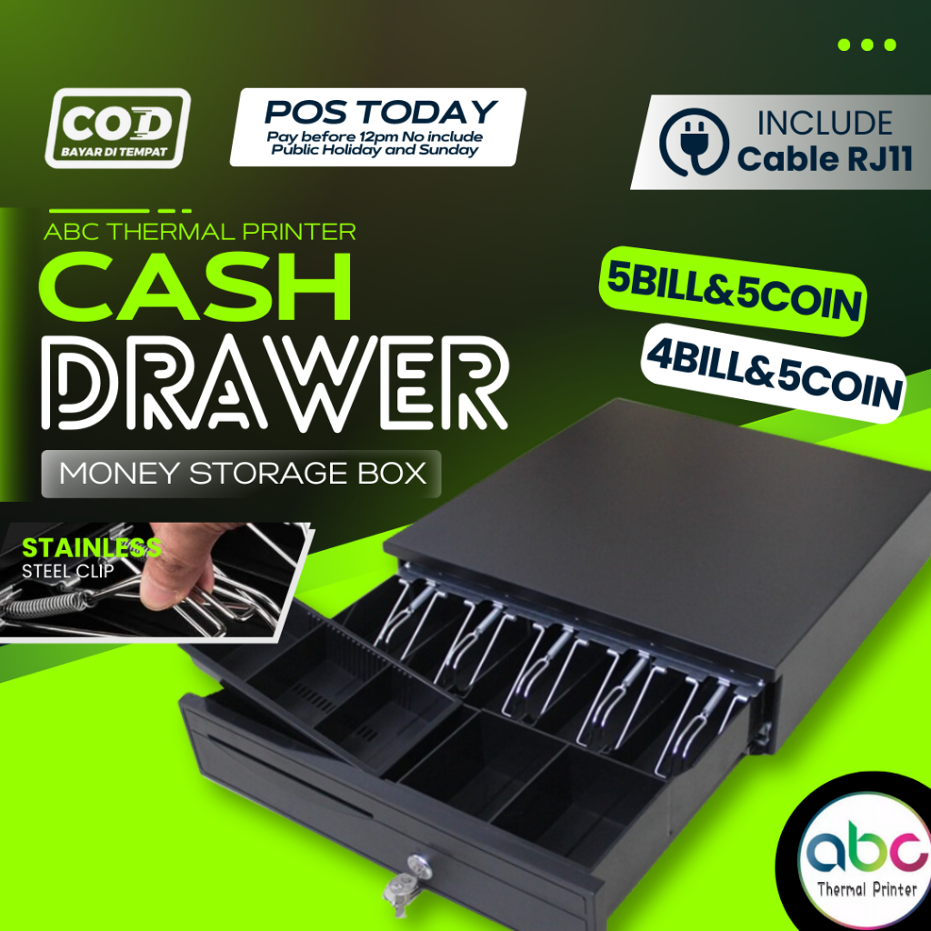 Cash Drawer 5Bill&5Coin / 4Bill&5Coin Cash Drawer Box , Cash Box Money ...