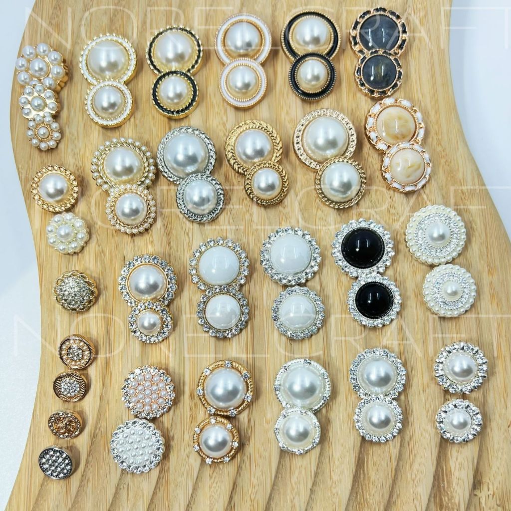 [4PCS] GOOD QUALITY GOLD PEARL BUTTON /BUTANG BERKUALITI/BUTANG MODERN ...