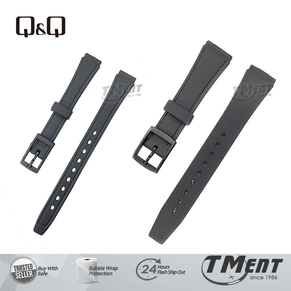 Q&Q 12mm 18mm Replacement Pu Plastic Watch Strap Band Wrist Rubber Band ...