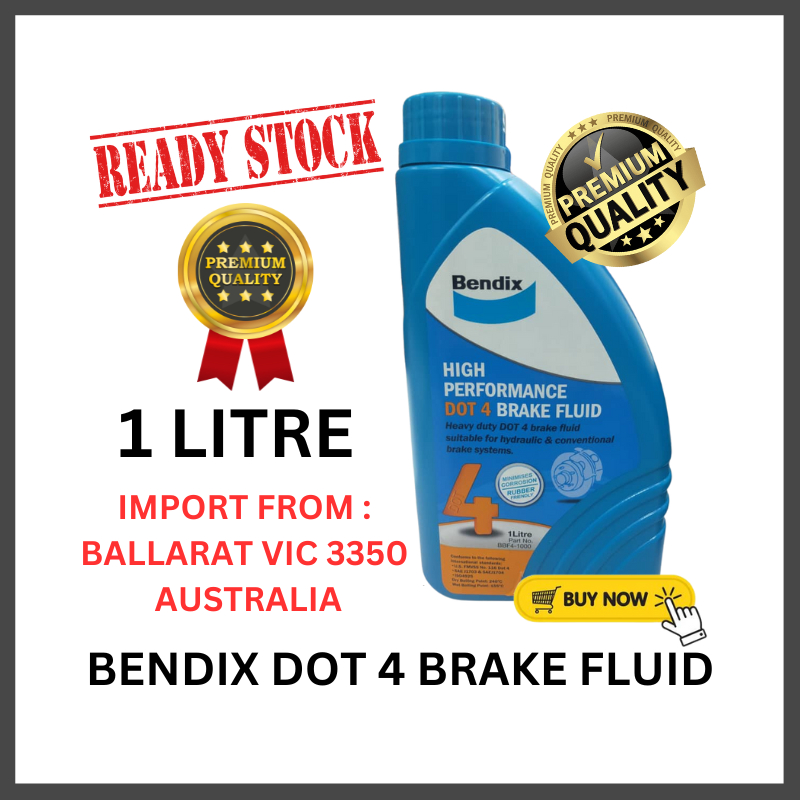 BENDIX Minyak Brek Kereta Brake Fuild Dot 4 1 Litre Bottle Brake oil ...