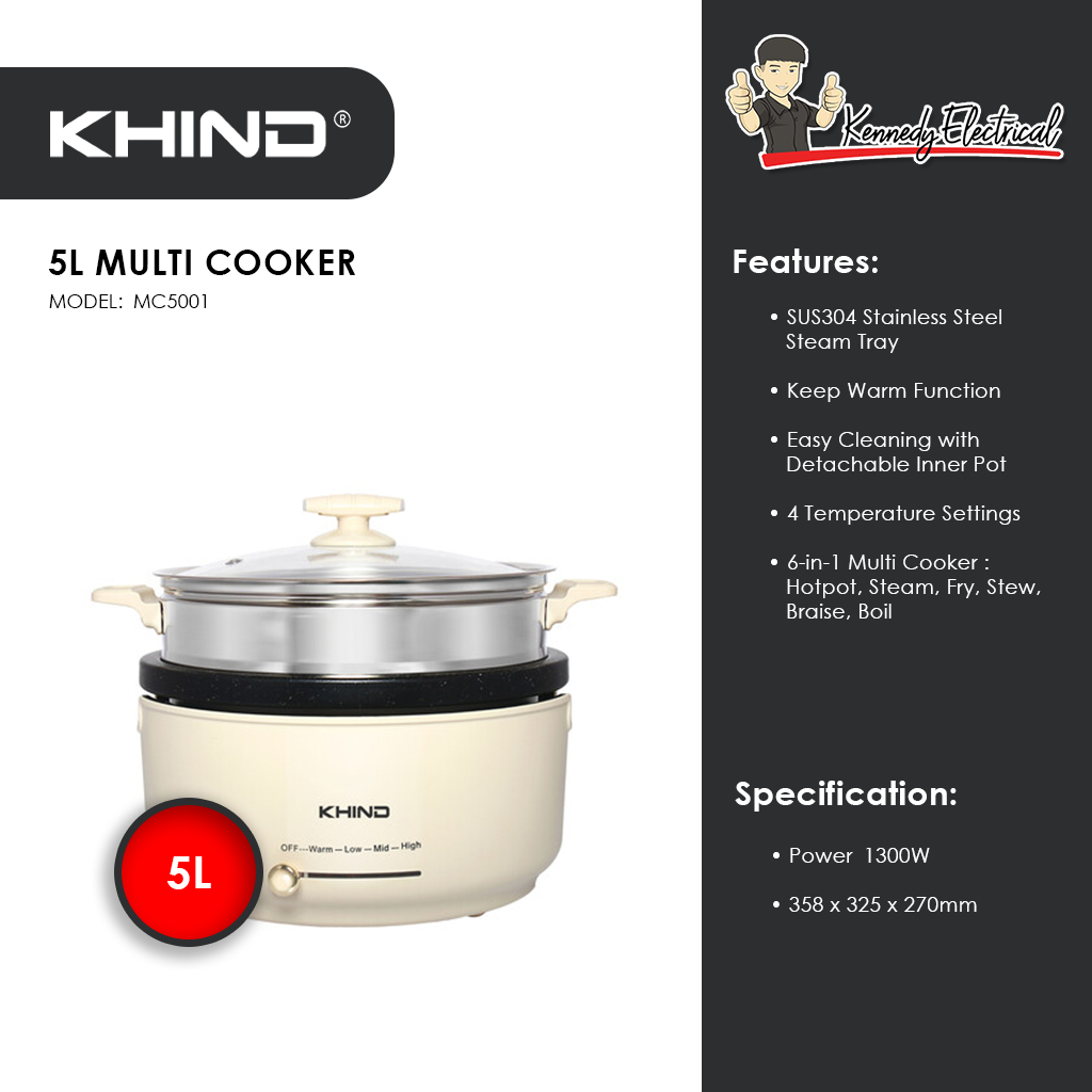 Khind 5L Multi Cooker MC5001 | Shopee Malaysia
