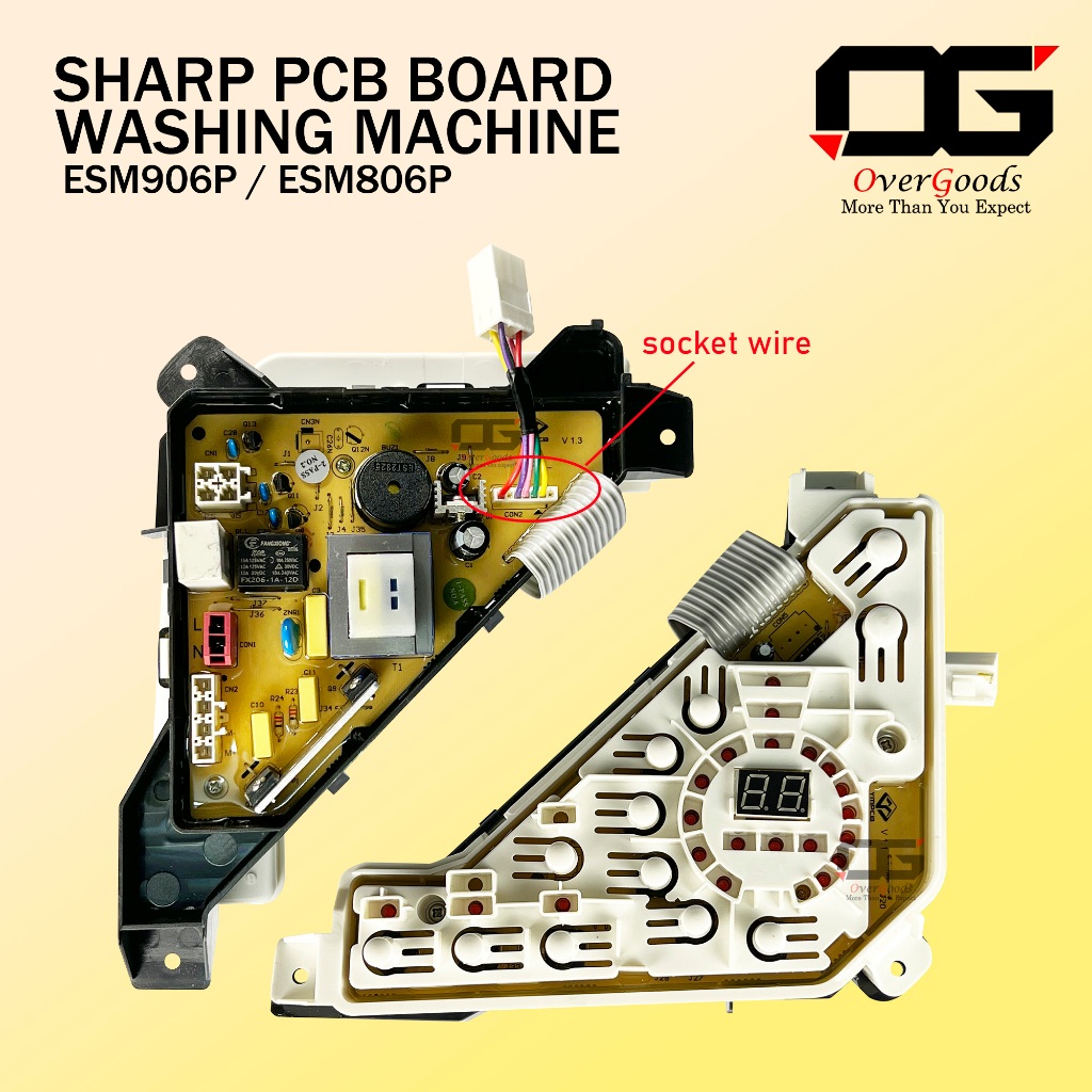 (Socket wire) ESM906P / ESM806P / ES-M906P / ES-M806P / ES-W1109 SHARP WASHING MACHINE PCB BOARD ...
