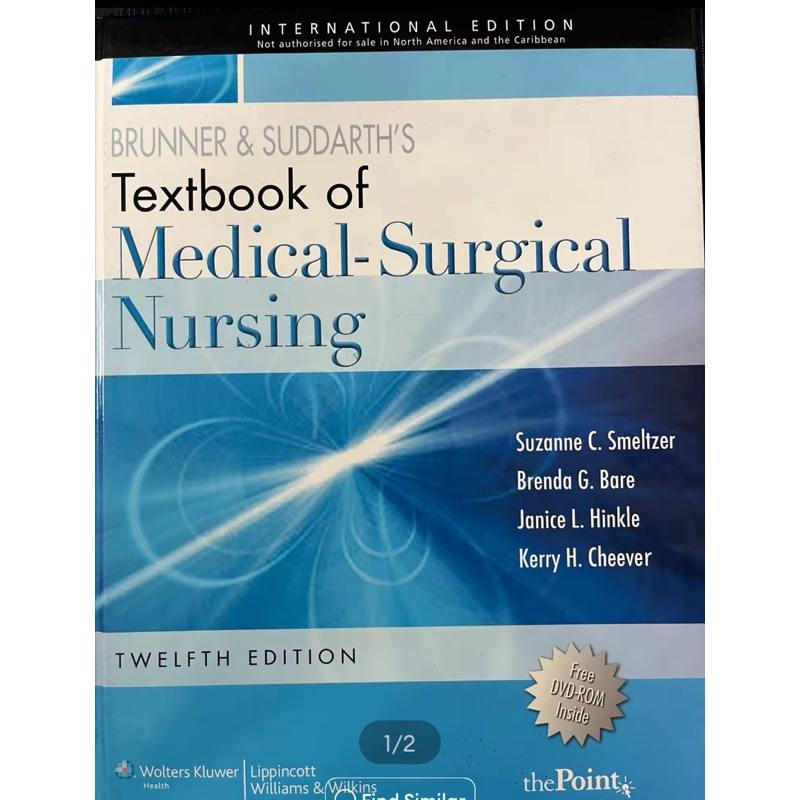 Brunner & Suddarth’s Textbook of Medical-Surgical Nursing( Hardcover, International Edition ...