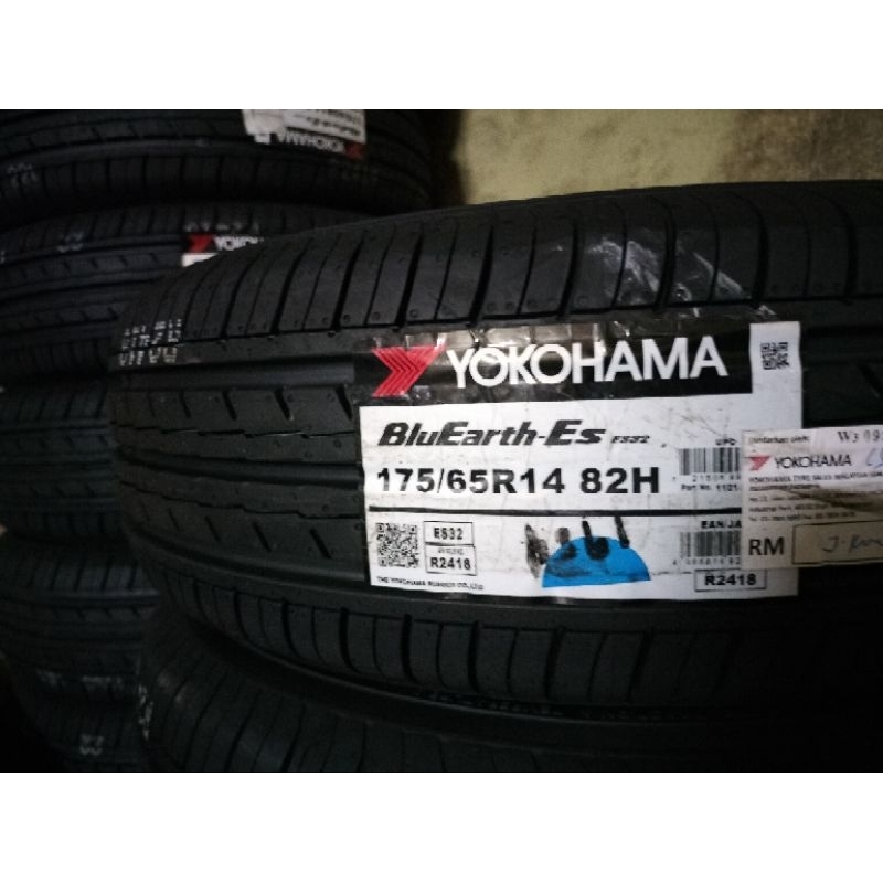 NEW TAYAR 176/65R14 YOKOHAMA ES32 175/65/14R TAYAY TAHUN 2024 AXIA MYVI ...