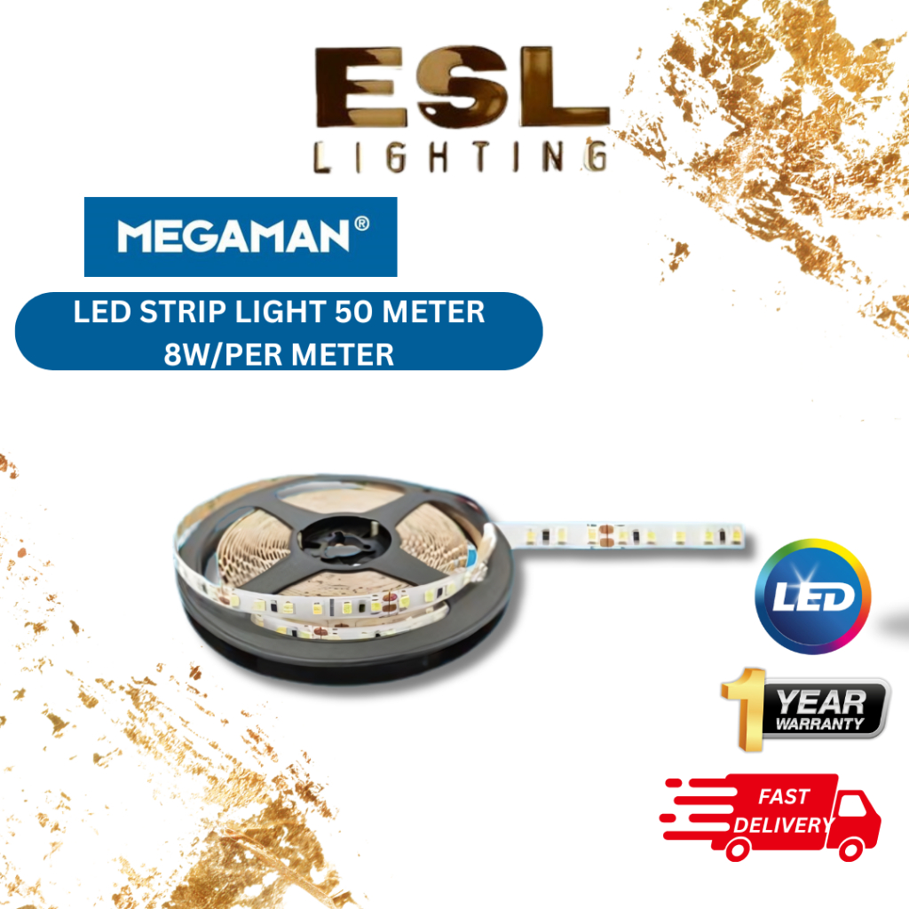 ESL LIGHTING Megaman 5 Meter LED Strip Light 10W IP20 - 3000K/4000k ...