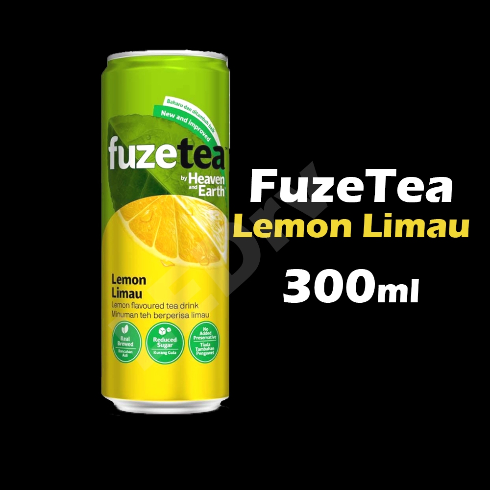 Heaven & Earth Fuze Tea FuzeTea Lemon Limau 300ml soft drink coke tin ...