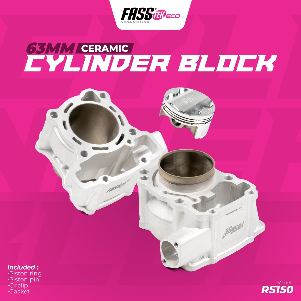 FASSTEK ECO 57MM 58MM 62MM 63MM 65MM CERAMIC BLOCK Y16 Y15 LC135 RS150 ...