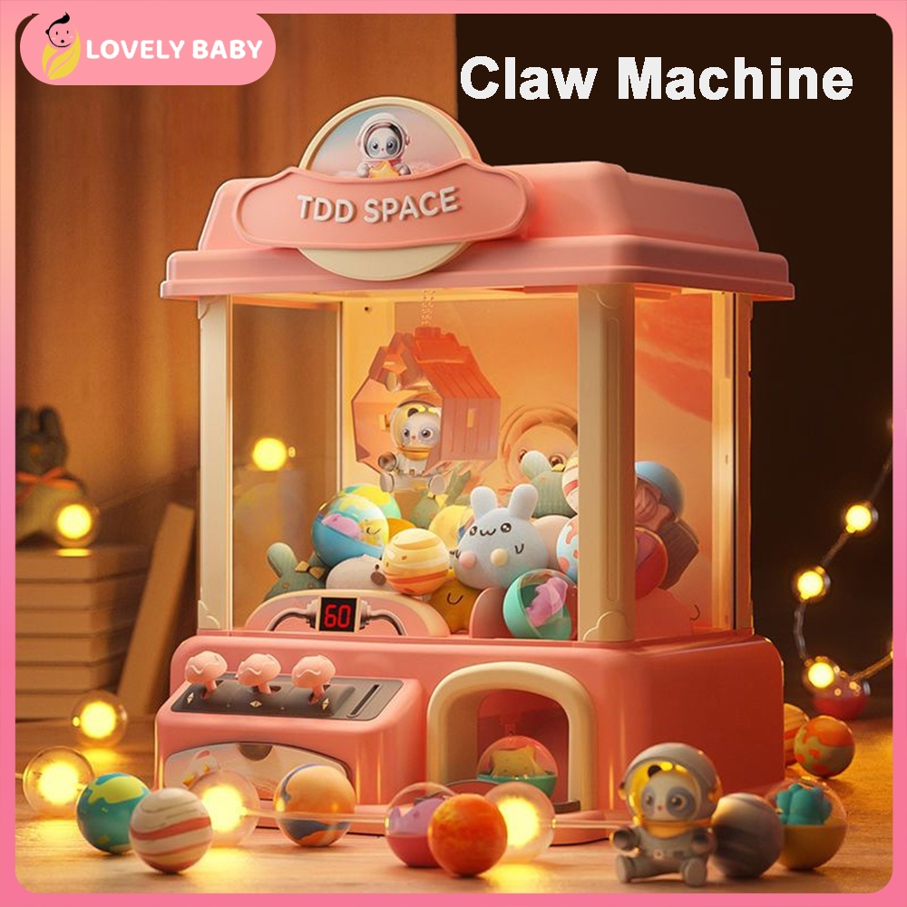 Doll Machine Kids Coin Operated Play Game Mini Claw Catch Toy Crane ...