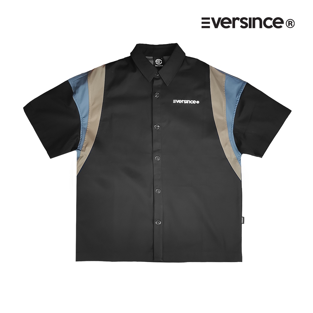 Eversince Frey Three Tones Oversized Short Sleeve Shirt Black | Shopee Malaysia