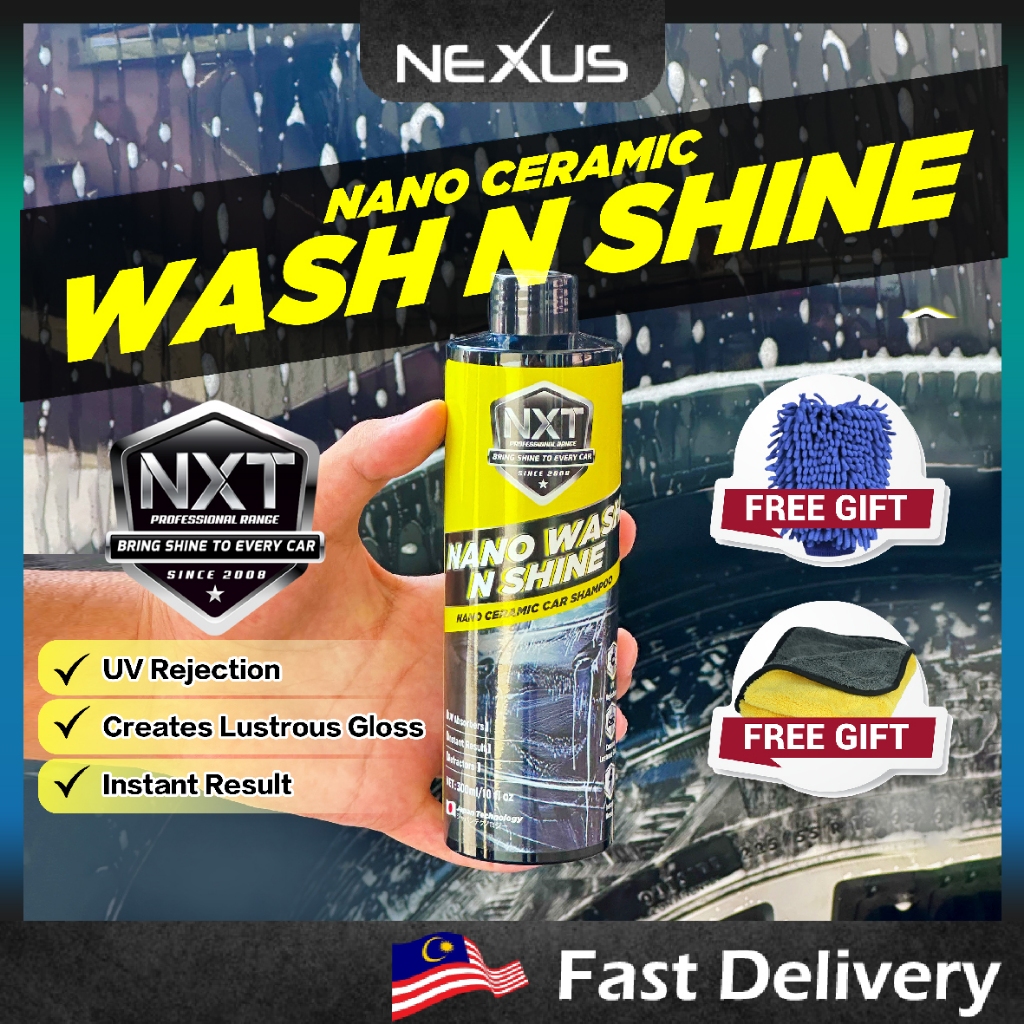 NXT Nano Wash & Shine Wash & Wax in 1 Step Car Wash Car Shampoo and Wax ...