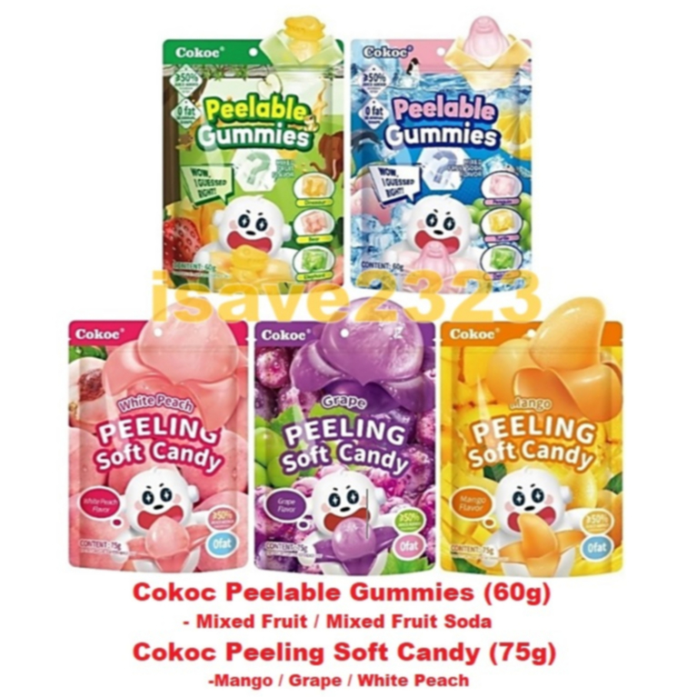 [HALAL] Cokoc Peelable Gummies (60g) / Peeling Soft Candy (75g) - 5 ...