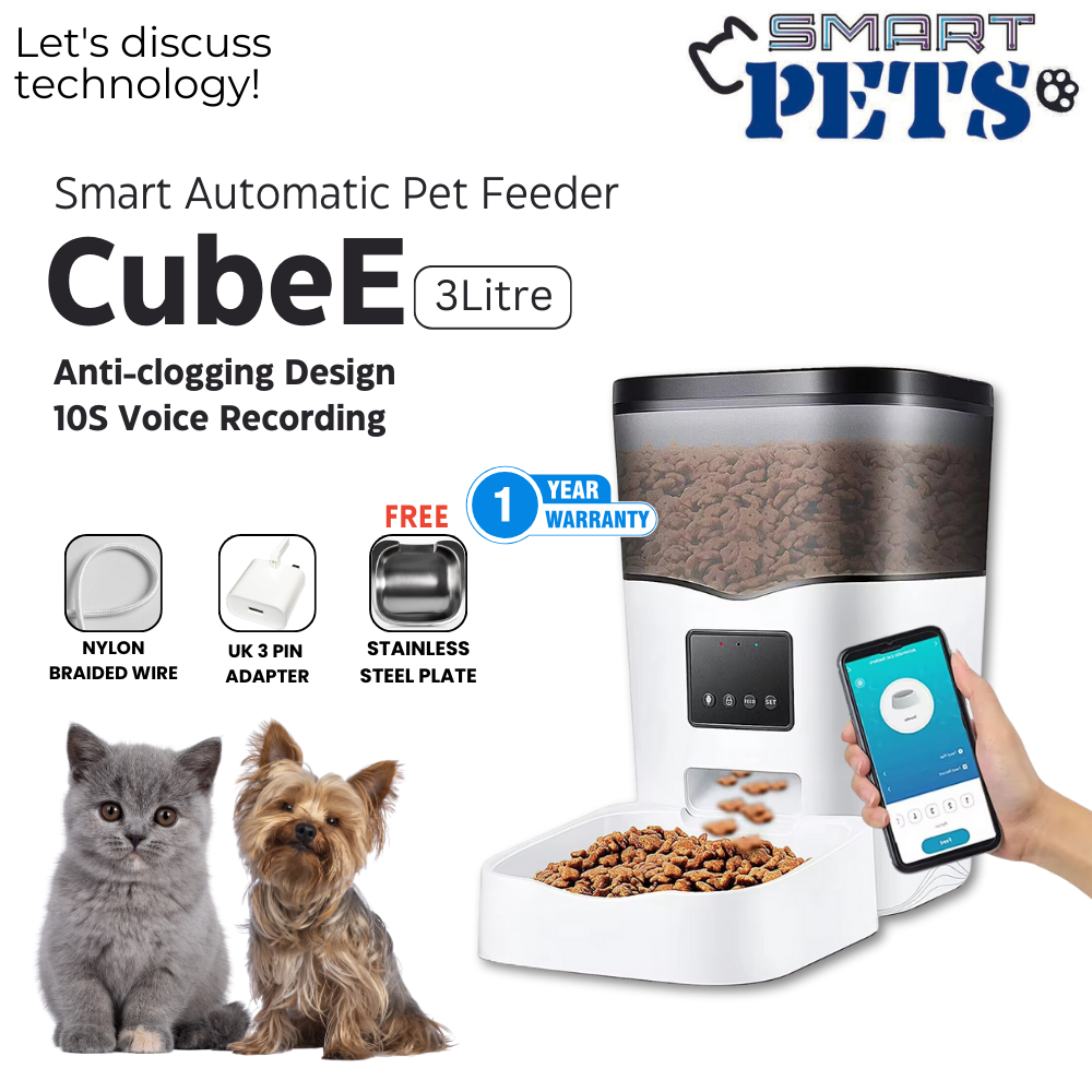 SmartPets Smart Automatic Pet Feeder Cubee 3L (Wi-Fi Ver / Camera Ver) | Shopee Malaysia