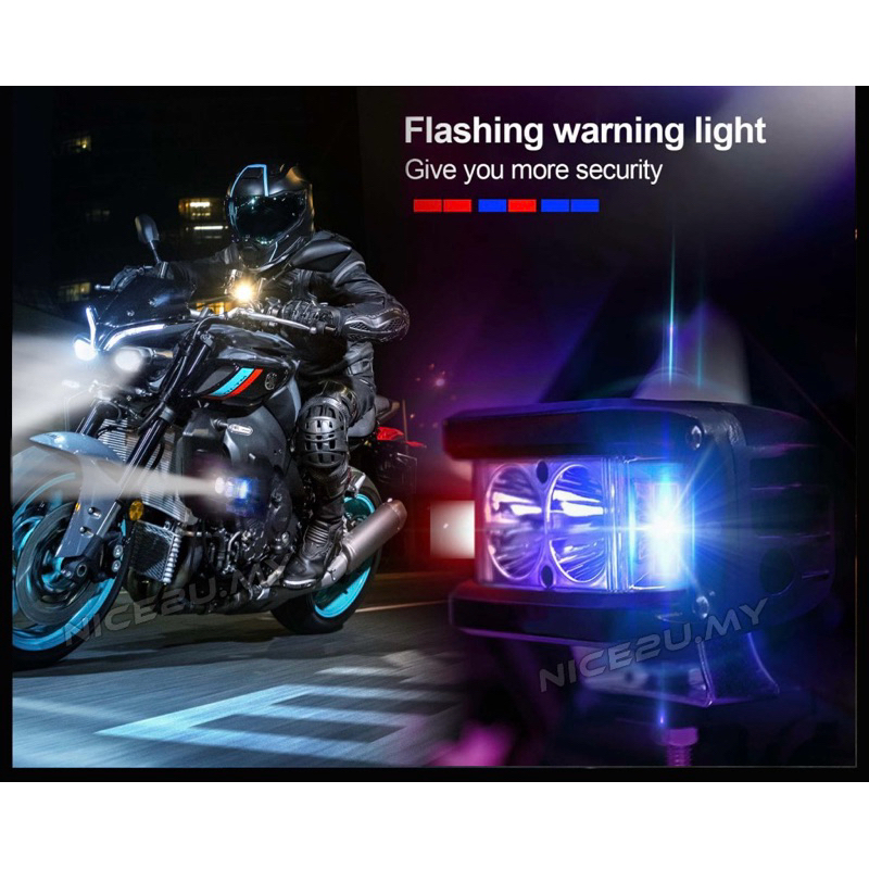 Rectangle Size LED Spotlight Flash Headlight Headlamp Sport Light Motor ...