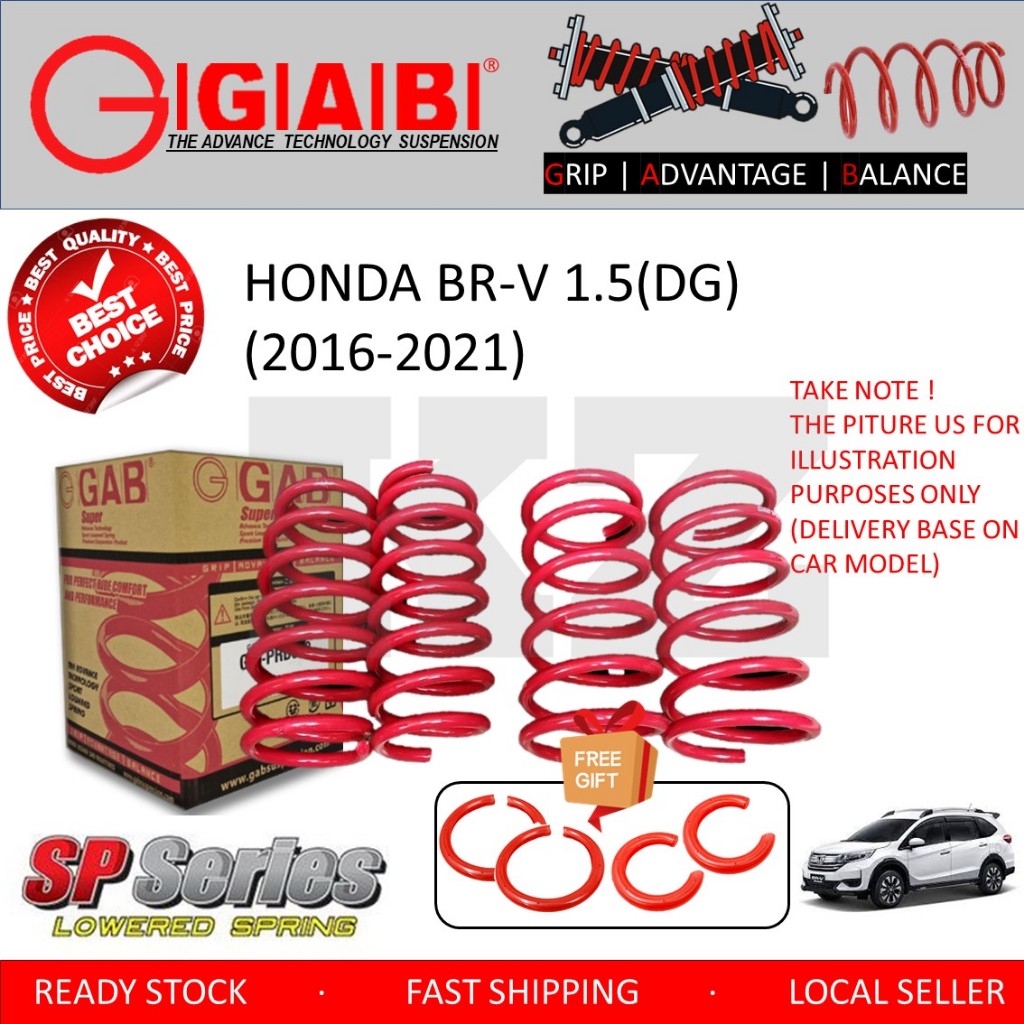 ORIGINAL GAB BRAND SPORT SPRING SET WITH FOC - HONDA BRV BR-V 1.5(DG ...