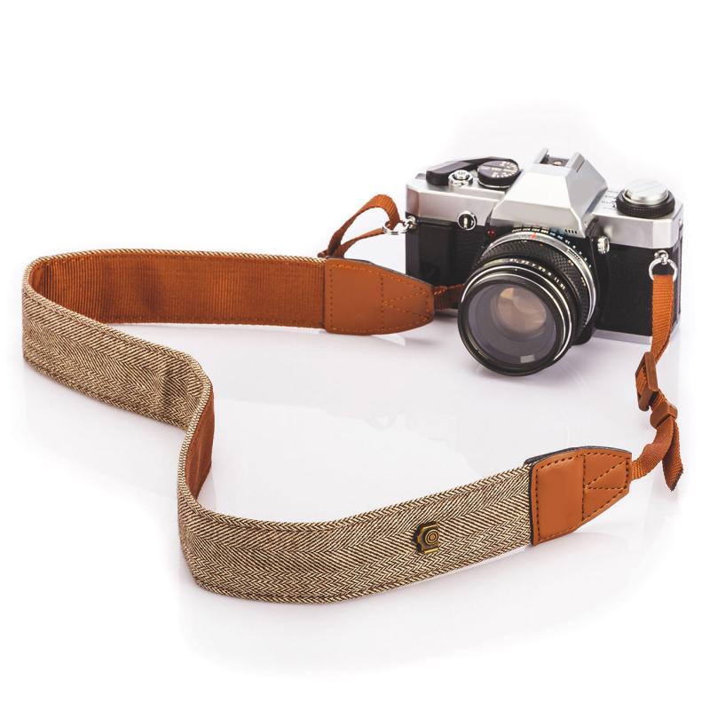 Retro Camera Strap - Cotton & Leather - Colour Black or Brown | Shopee ...