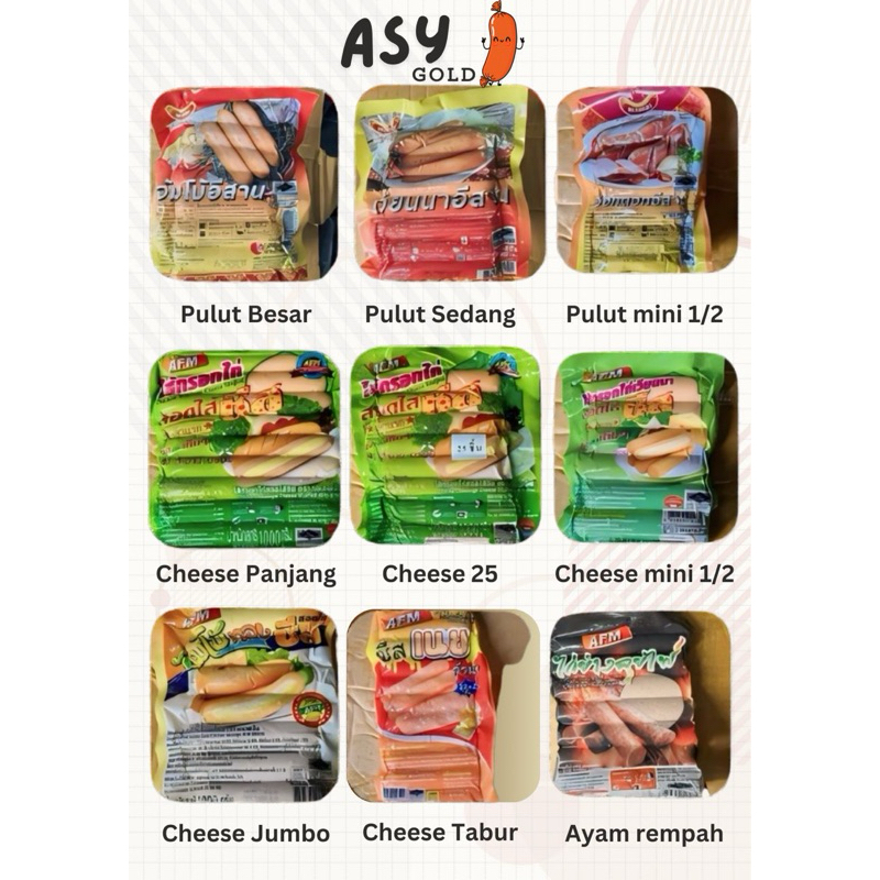 sosej pulut besar pulut sedang pulut mini 500g cheese cheese 25 cheese ...