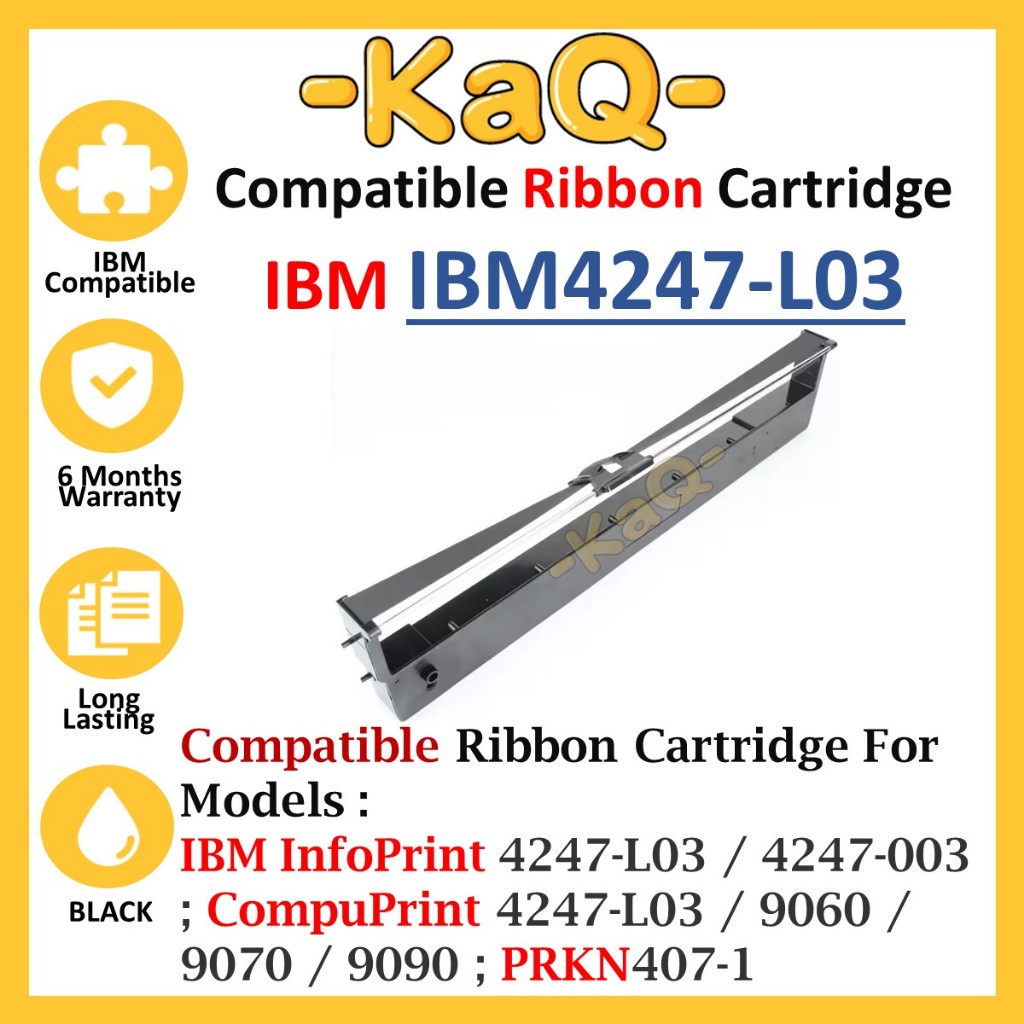 IBM Compatible IBM4247-L03 4247L03 Black Ribbon Cartridge for 4247-003 ...