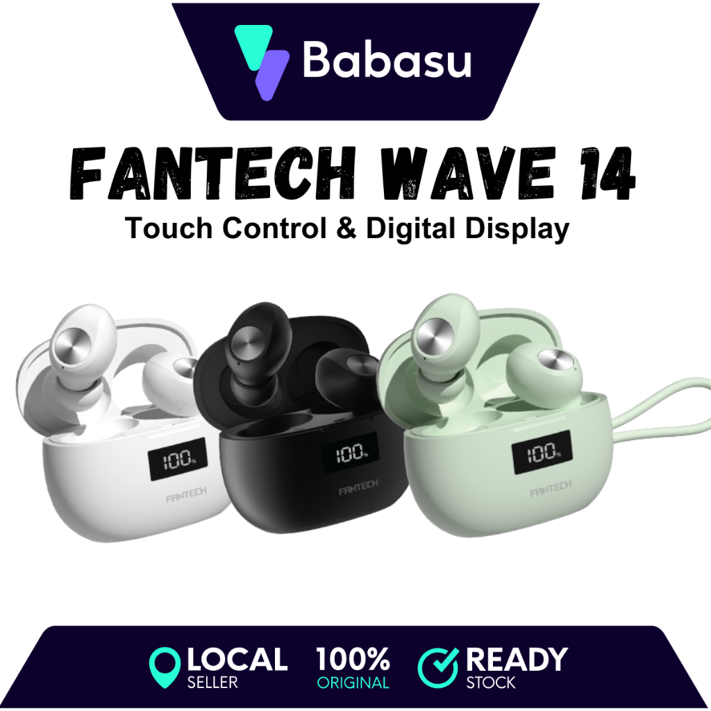 Fantech TWS Earbud Wave 14 TW14 with Touch Control, Digital Display ...