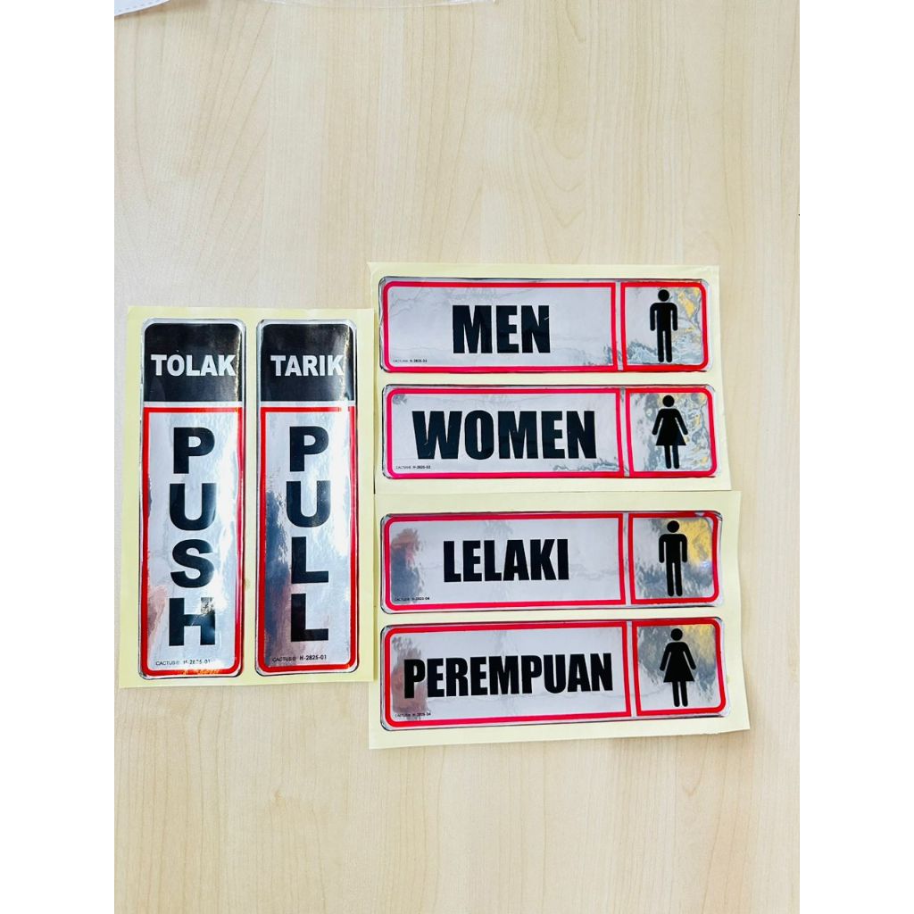 DAILY SIGNMARK/ NOTICE STICKER/ TWIN-SIGN/ DOOR STICKER/ STICKER PINTU ...