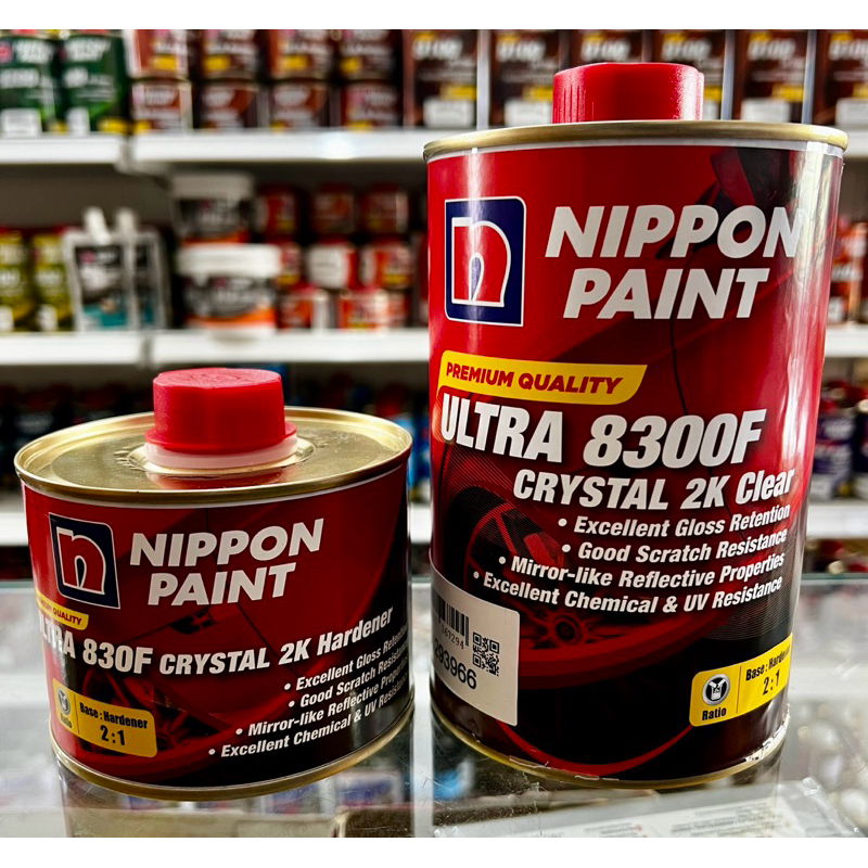 NIPPON PAINT ULTRA 8300F CRYSTAL 2K CLEAR 1L WITH 500ML HARDENER 2:1 ...