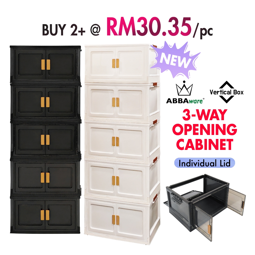 ABBAware 1/2/3/4/5 Layers Large Capacity Storage Cabinet/ Twin Doors ...