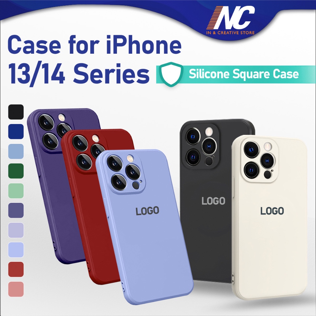 Square Logo Case for iPhone 14/13, Pro/Max/Plus/Mini Soft Silicone ...
