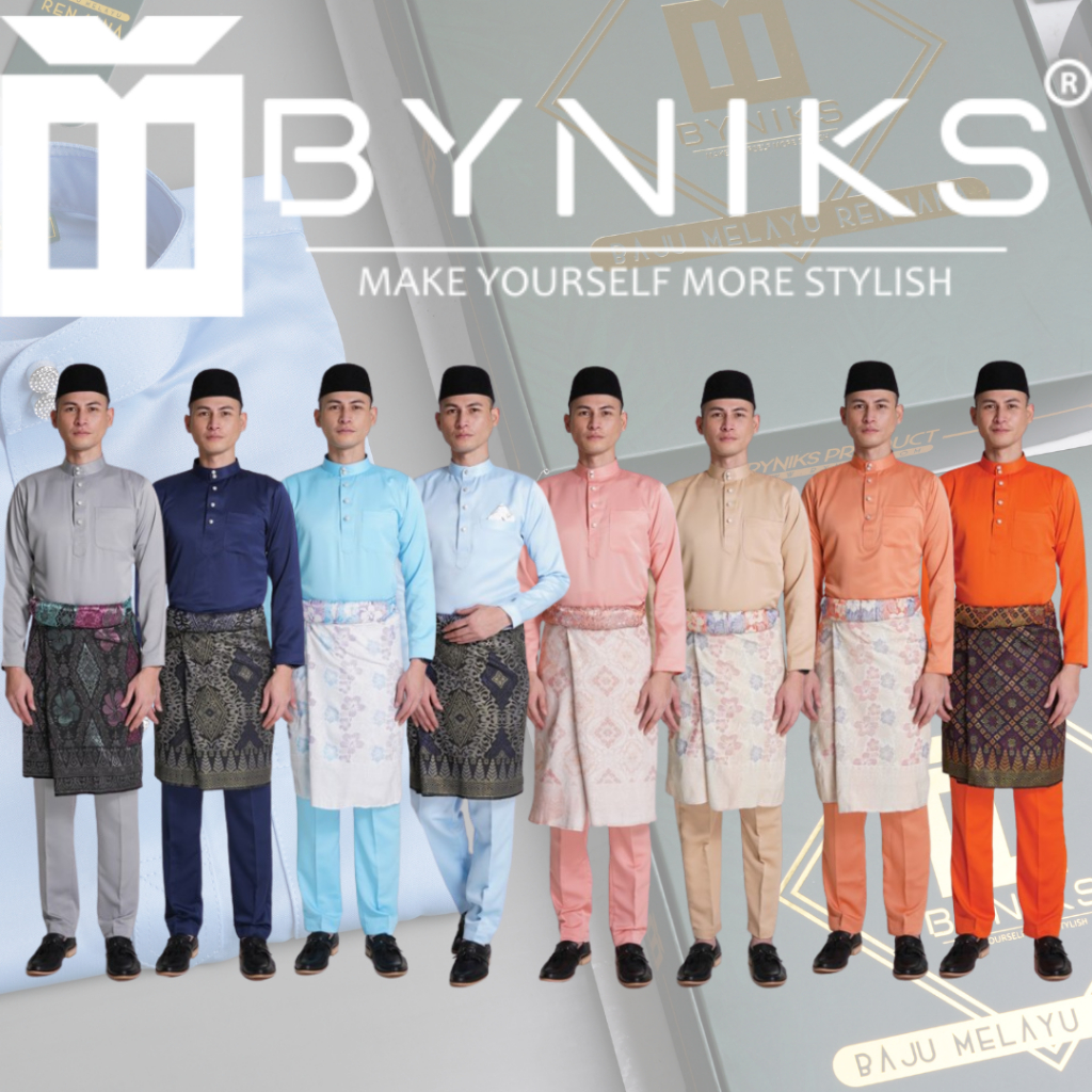 [RAYA 2024 V3] 24 WARNA Baju Melayu Cekak Musang BLUE RENJANA Baju ...