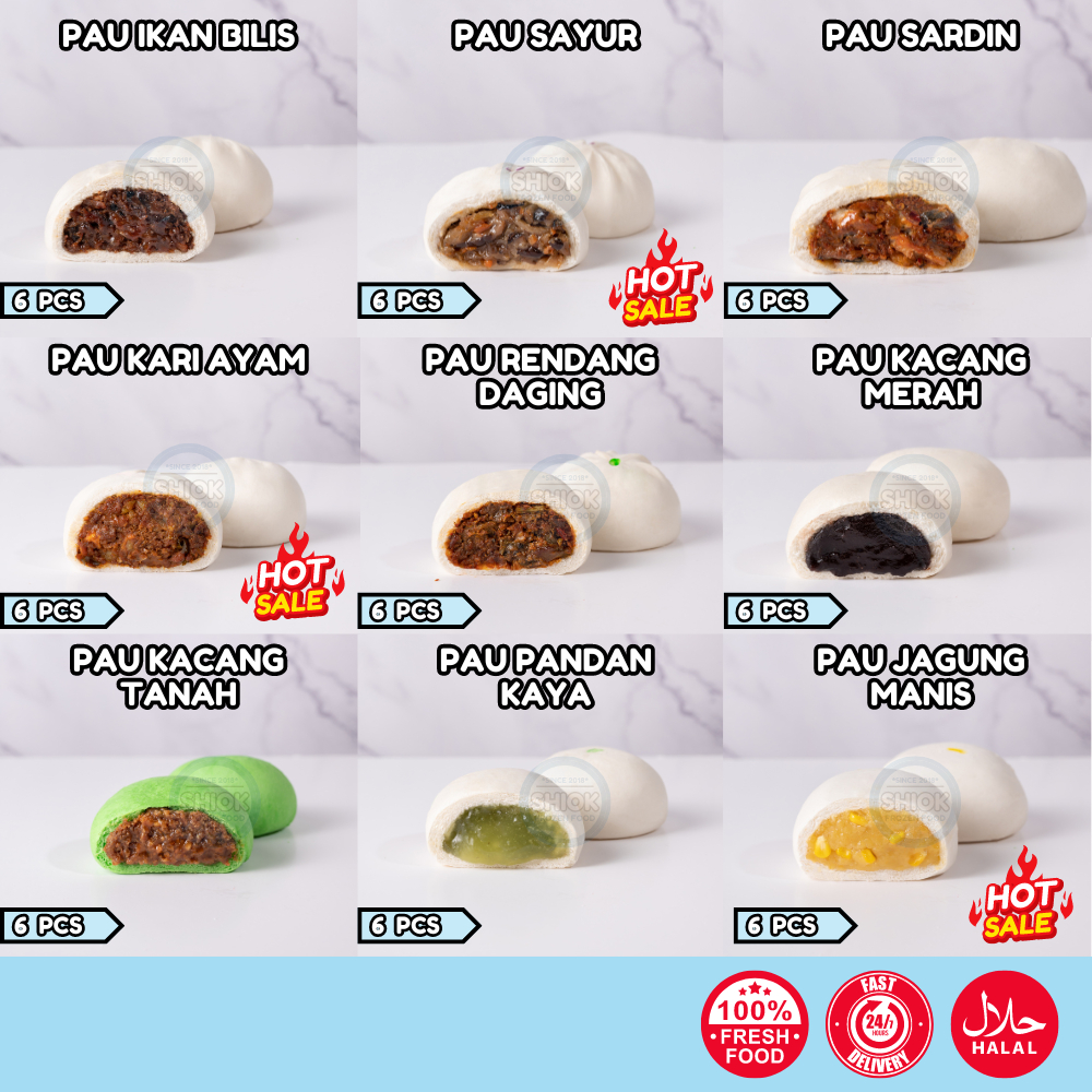 HALAL Dim Sum | Fast Delivery Frozen Pau Curry Kaya Pandan Red Bean Pau ...