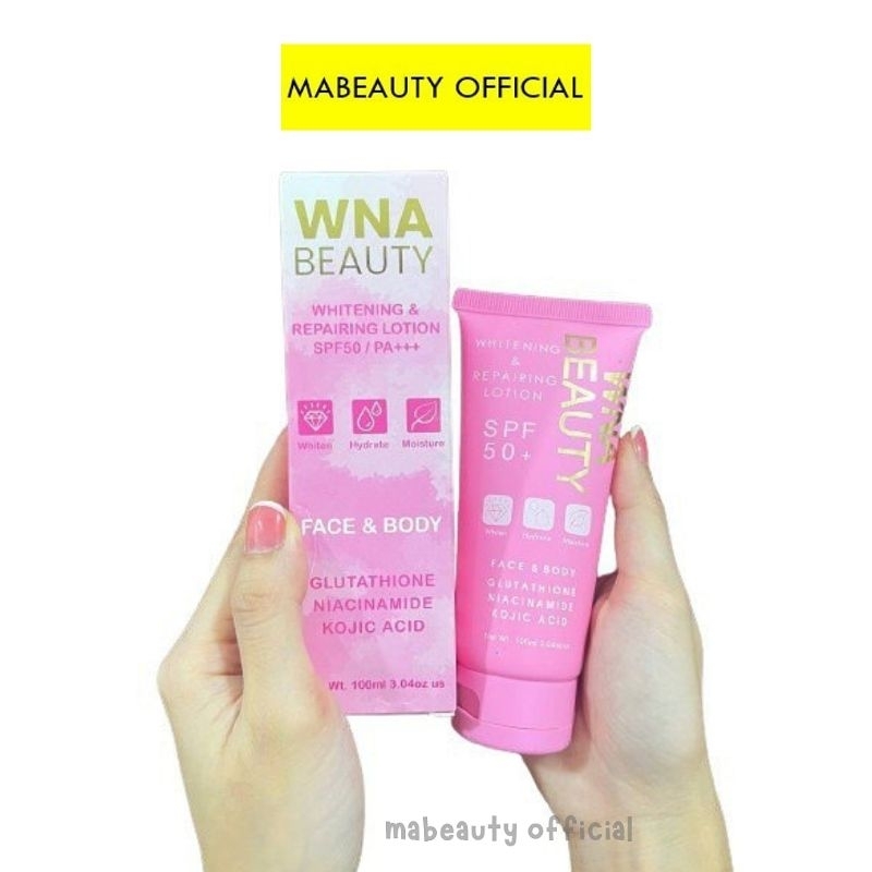 WNA WHITENING & REPAIRING LOTION SPF50 💯ORIGINAL HQ / PA++ FACE & BODY ...