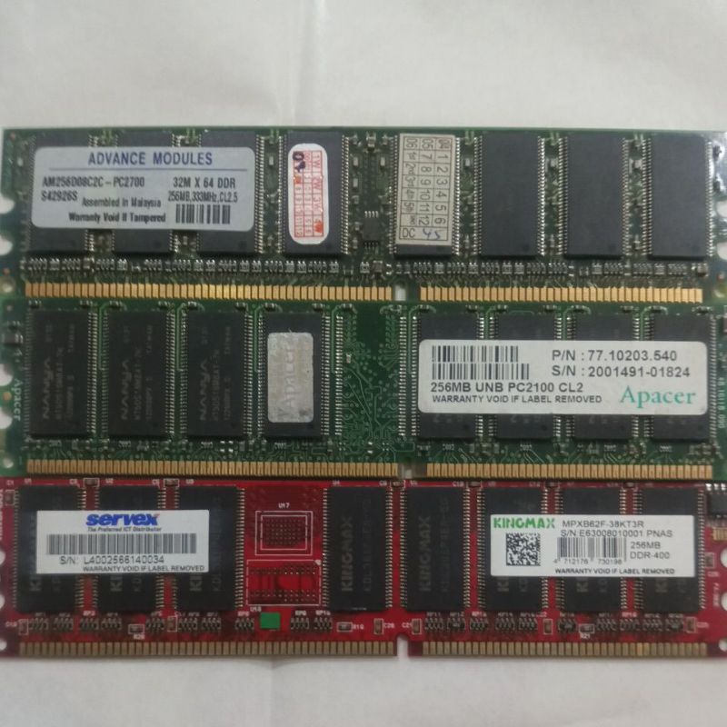 Computer Desktop DDR1 DDR Ram 256MB Used | Shopee Malaysia