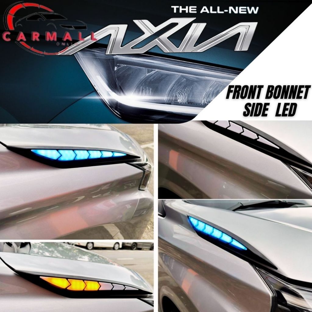 Perodua Axia 2023-Present Side Bonnet Dynamic LED DRL Daylight Mode ...
