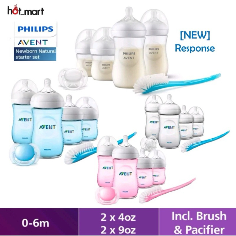 Philips Avent Natural Baby Feeding Bottle Newborn Starter Set Botol ...