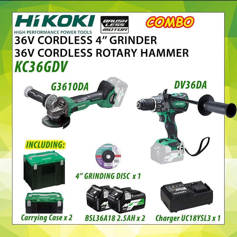 Hikoki KC36GDV Cordless 36V impact Driver Drill ( DV36DA) / Cordless ...