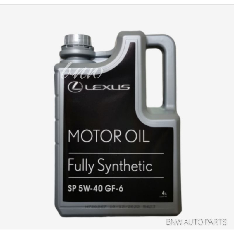 LEXUS ENGINE MOTOR OIL FULLY SYNTHETIC SP 5W40 GF-6 4L - New Lexus 5W40 ...